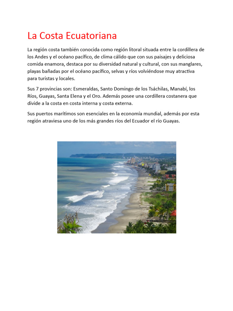 La Costa Ecuatoriana | PDF