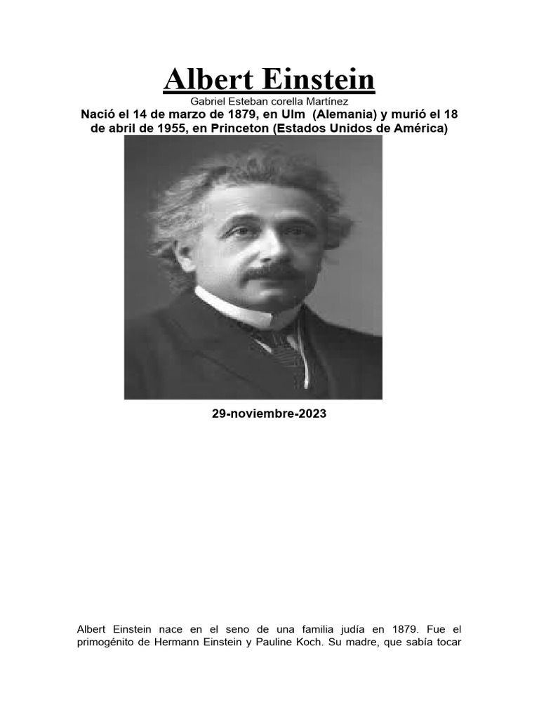 Albert Einstein | PDF | Albert Einstein | Gravedad