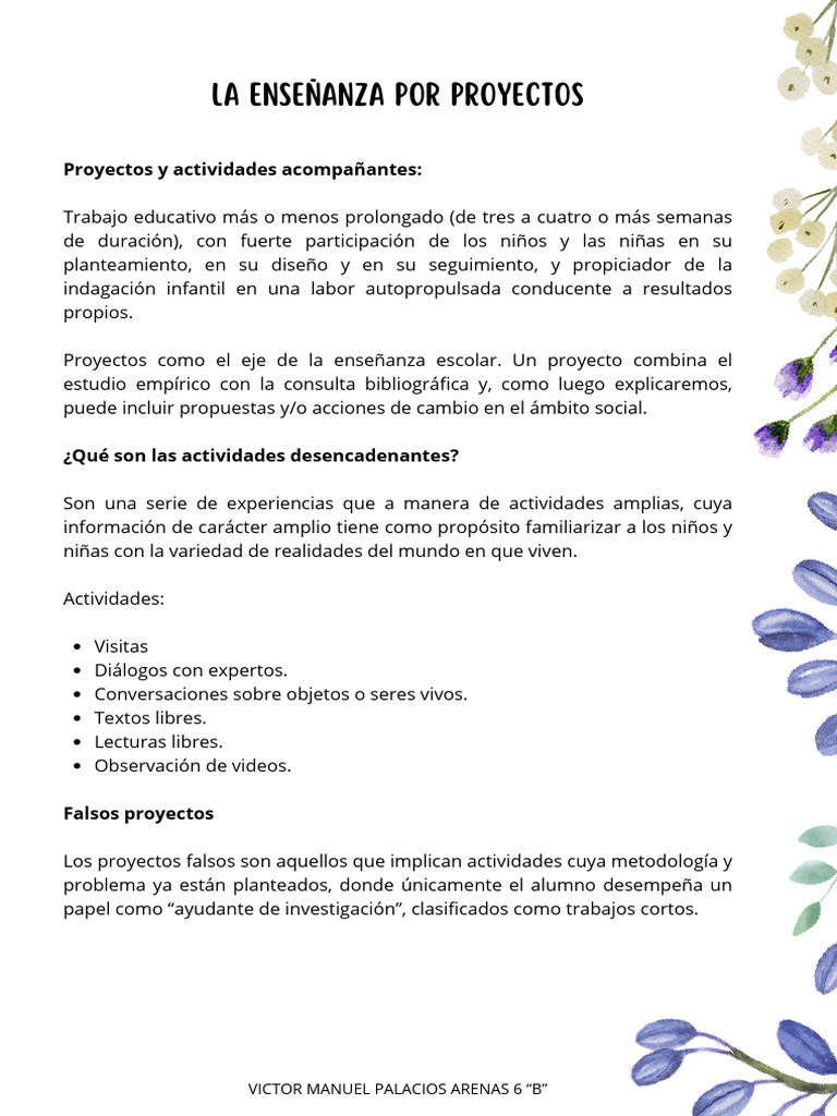 La Enseñanza Por Proyectos | PDF | Enseñando | Maestros