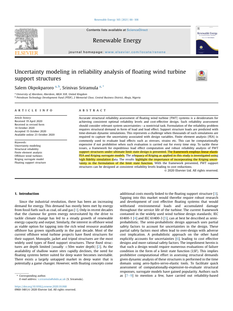 2021-Uncertainty Modeling in Reliability Analysis of Floating Wind ... 2021-Uncertainty Modeling in Reliability Analysis of Floating Wind ...