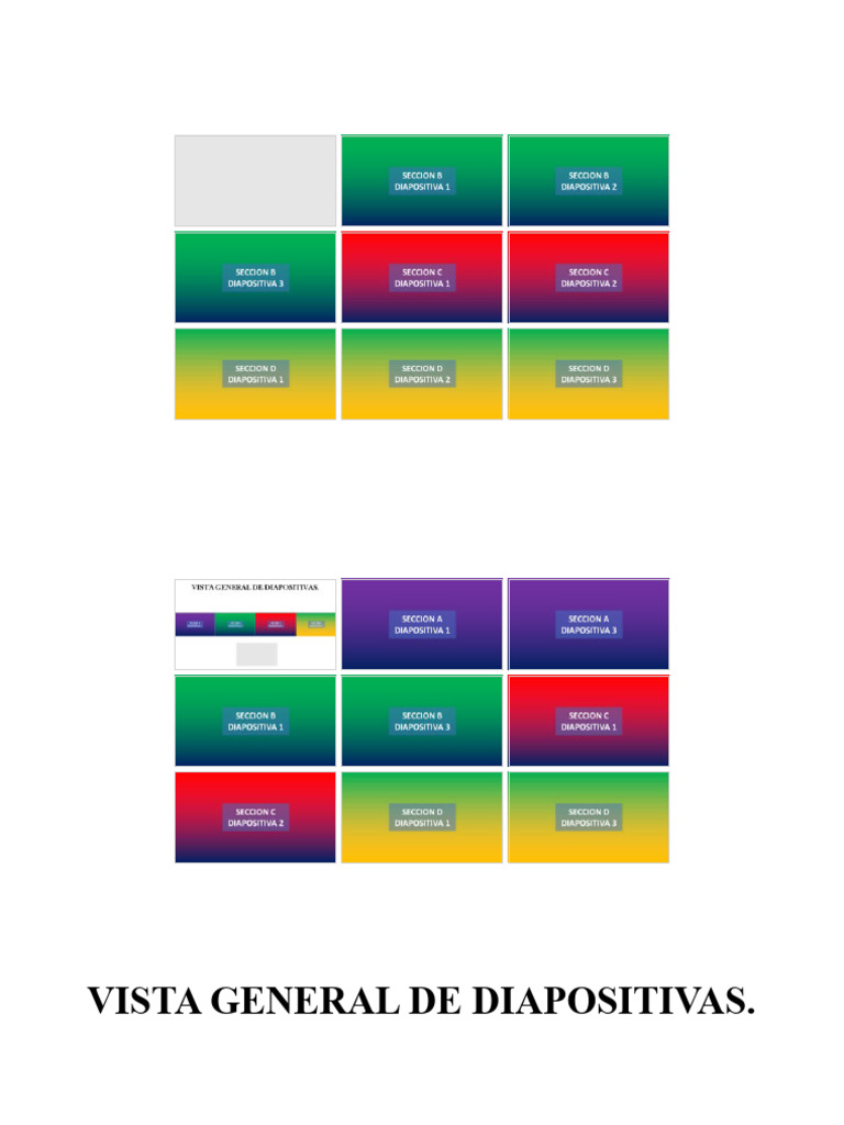 Vista General de Secciones Clase en Powerpoint | PDF