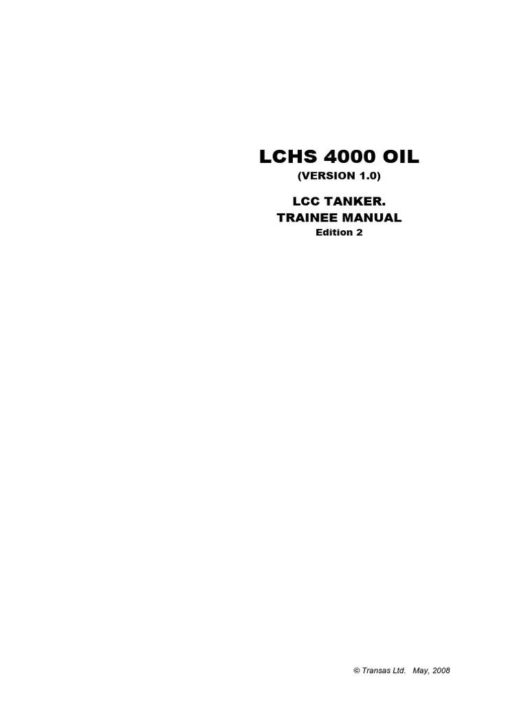 LCC Trainee Manual Eng | PDF | Pump | Oil Tanker