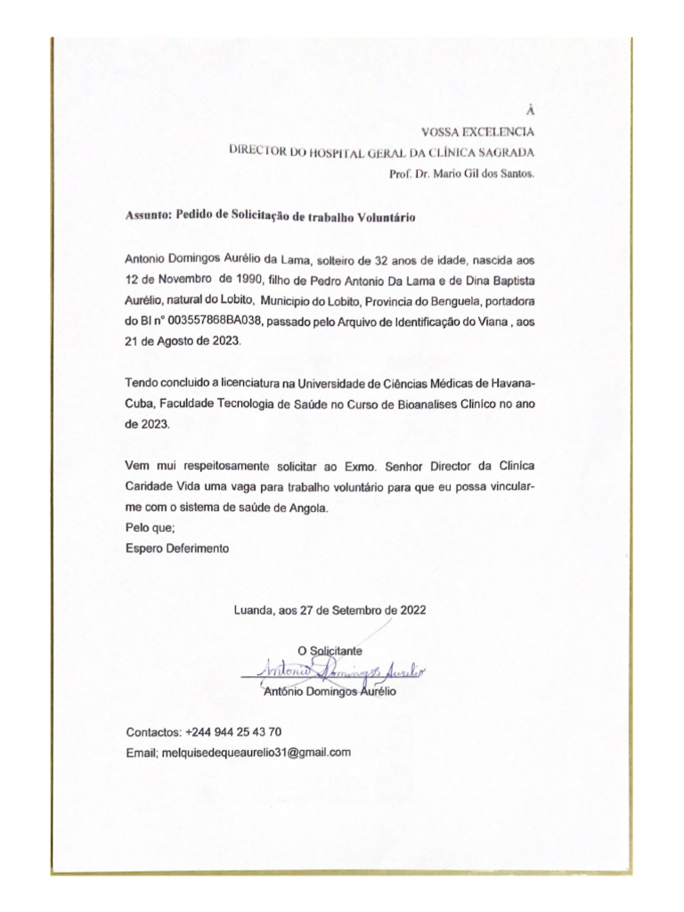 Vossa Excelencia | PDF