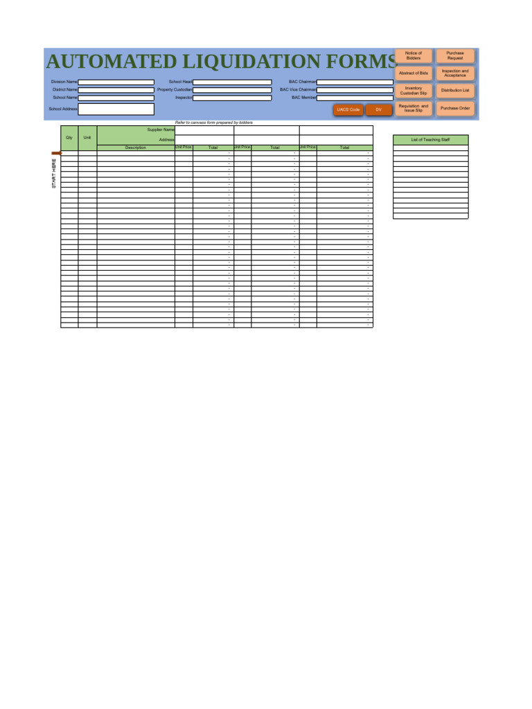 Liquidation Forms | PDF | Cheque | Payments