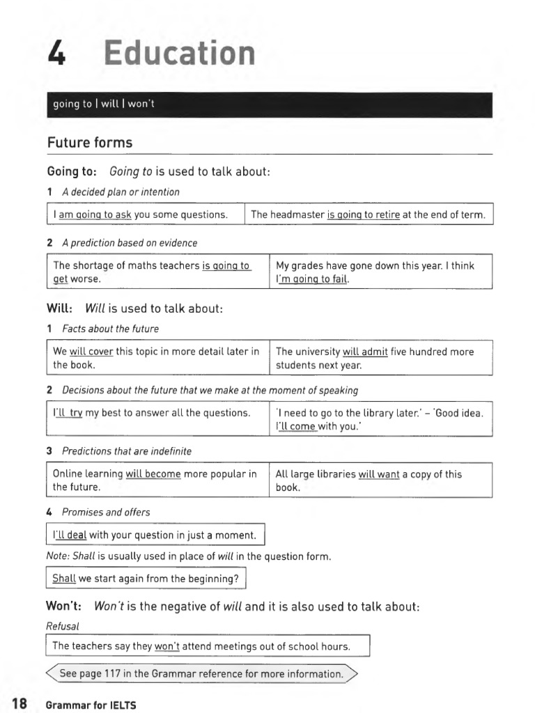 Collins Grammar For IELTS Future | PDF