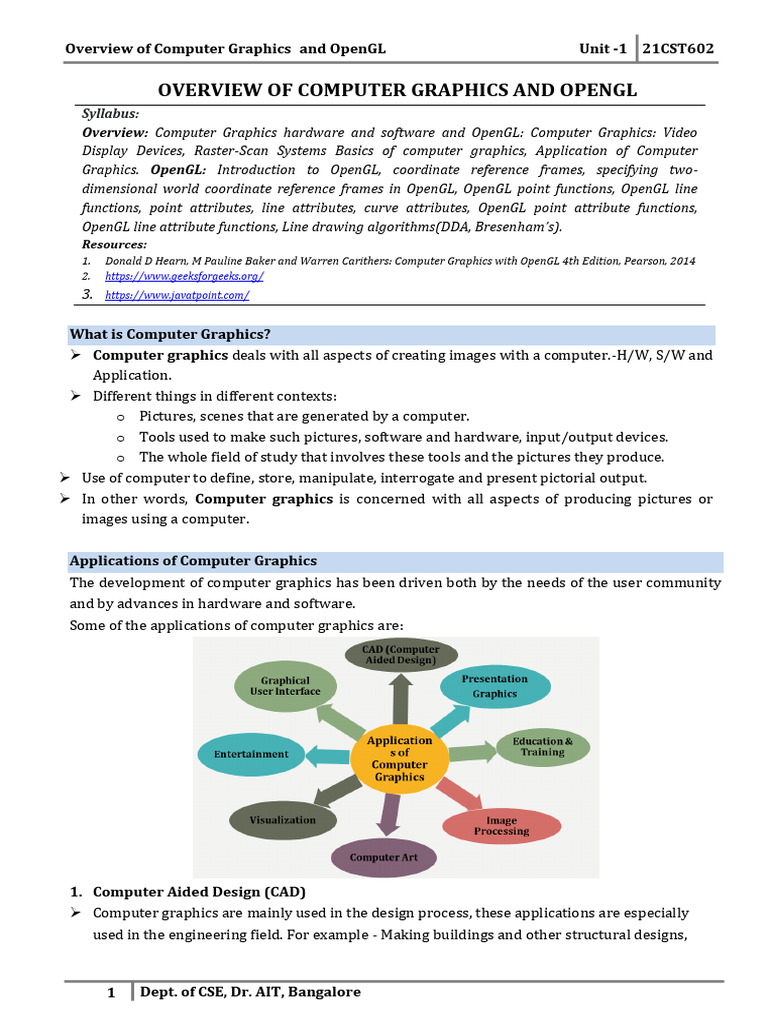 Unit-1 - Merged Cgip | Download Free PDF | Stereoscopy | Computer Graphics Unit-1 - Merged Cgip | Download Free PDF | Stereoscopy | Computer Graphics