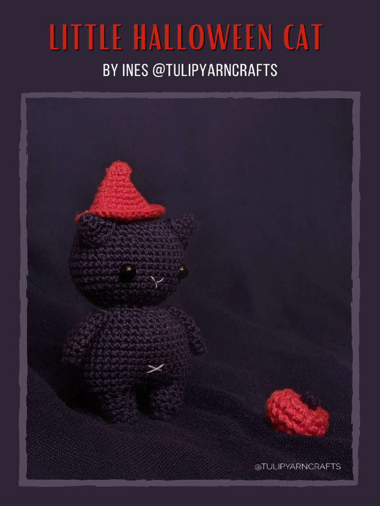 Crochet-Halloween-Cat-Free-Amigurumi-PDF-Pattern | PDF | Crochet | Yarn