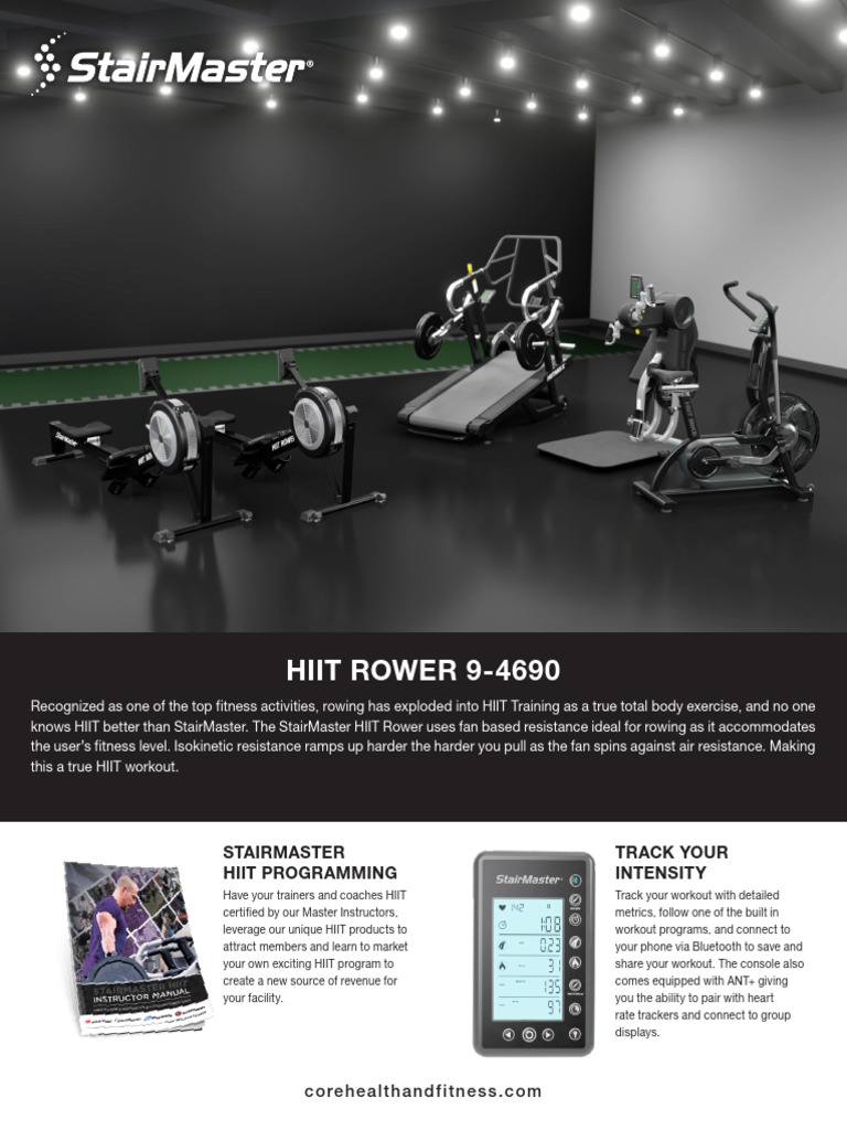 StairMaster HIIT Rower Product Sheet | PDF | High Intensity Interval ...