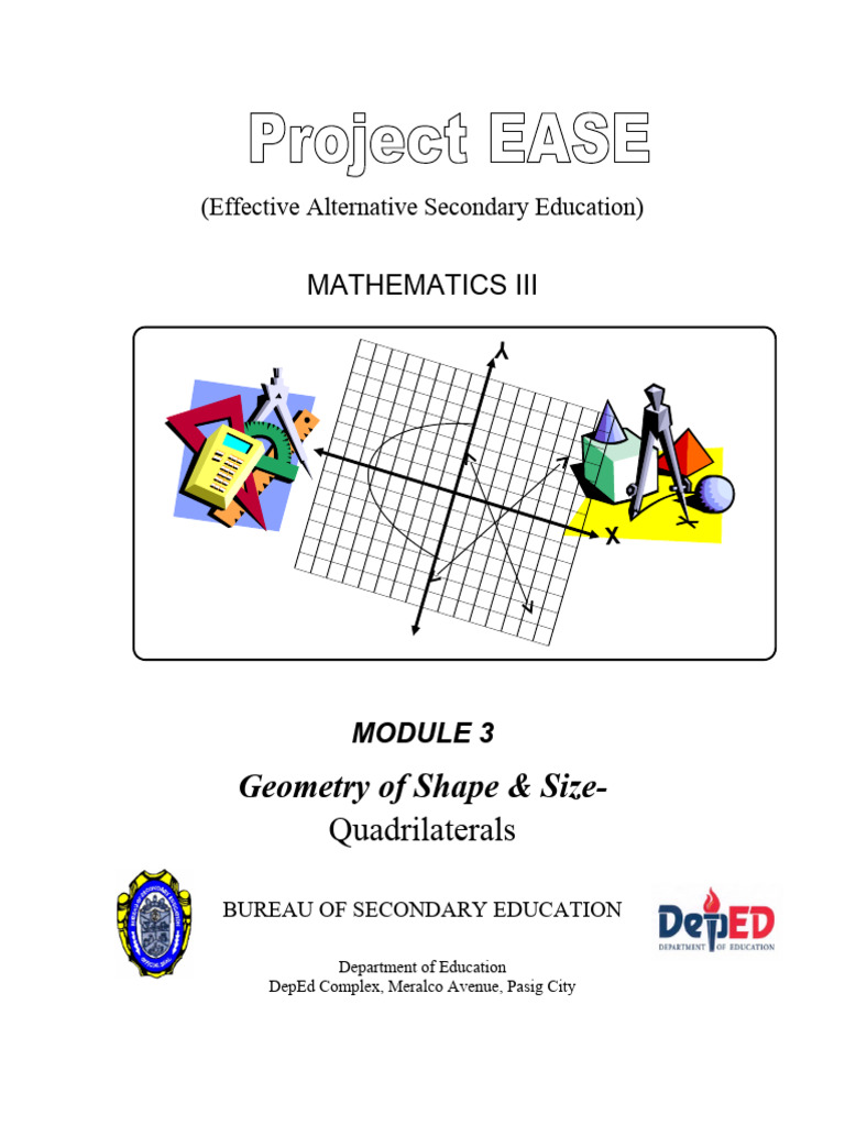 Module 3 - Geometry of Shape and Size-Quadrilaterals | PDF | Rectangle | Euclidean Geometry