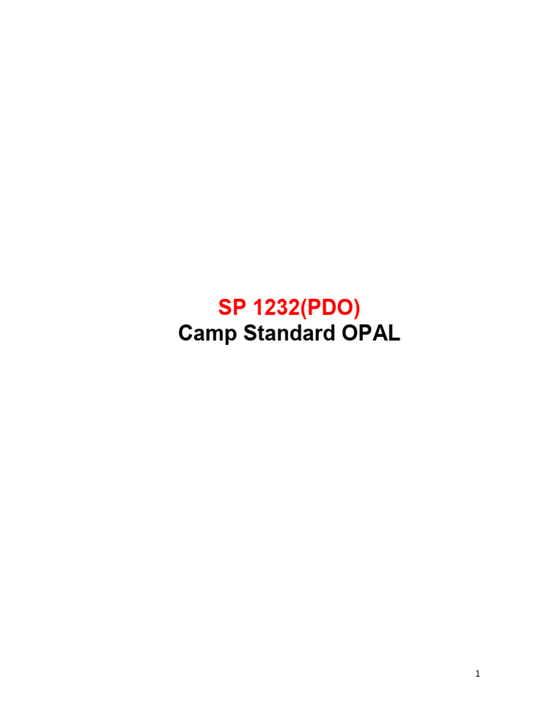 Opal Camp Standards | PDF | Sewage Treatment | Refrigerator