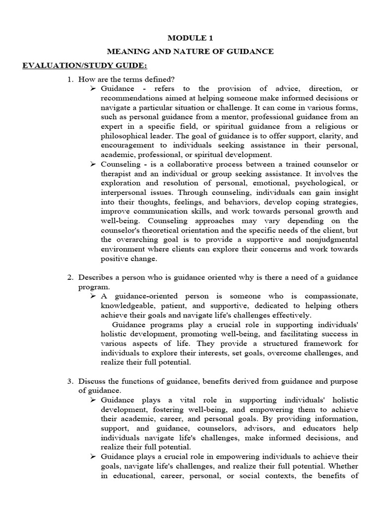 Understanding Guidance and Counseling | PDF | Psychotherapy | School ...