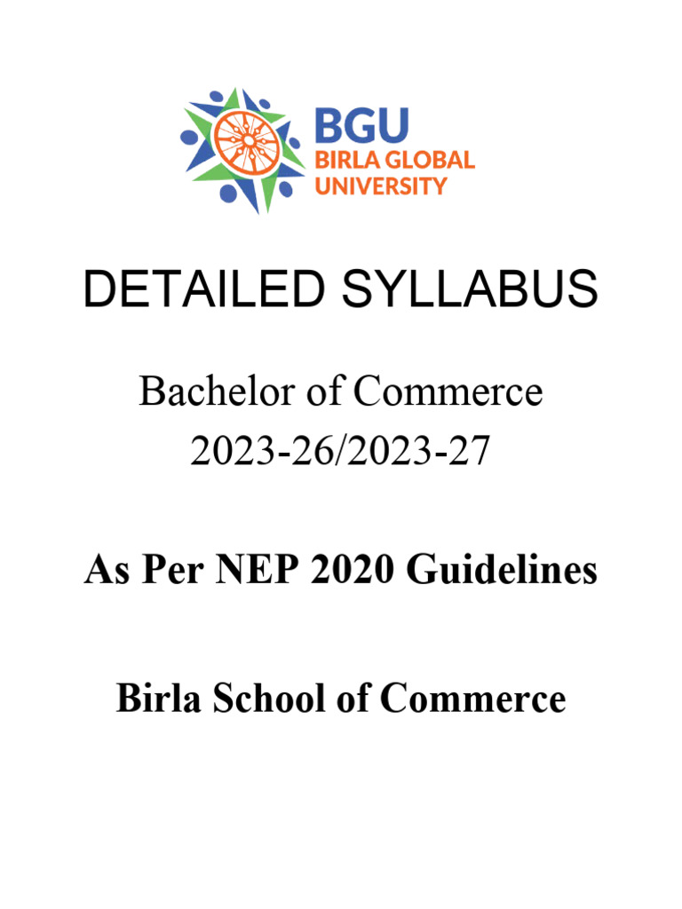 NEP Program Structure 2023 | Download Free PDF | Cost Of Capital ...