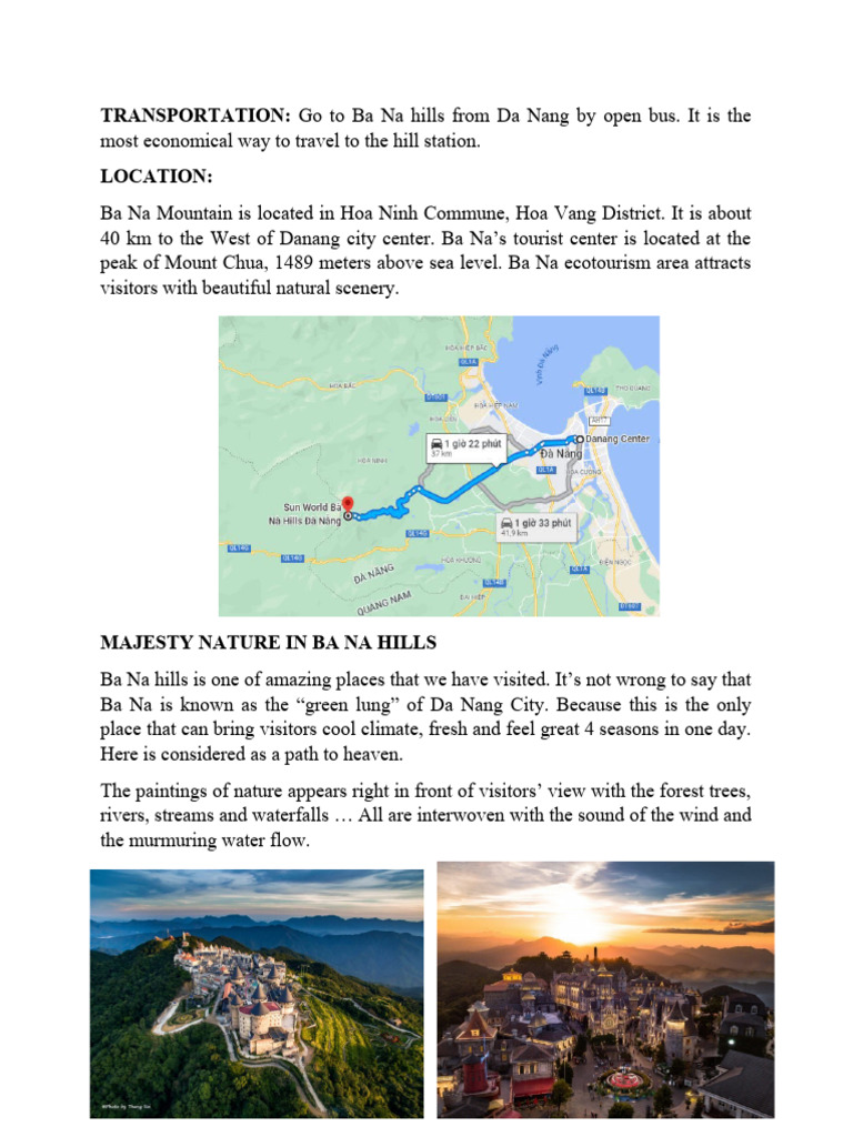 Ba Na Hills: A Guide to Location & Altitude | PDF