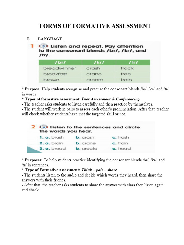 Formative Assessment For L2 Learning | PDF | Teachers | Vocabulary