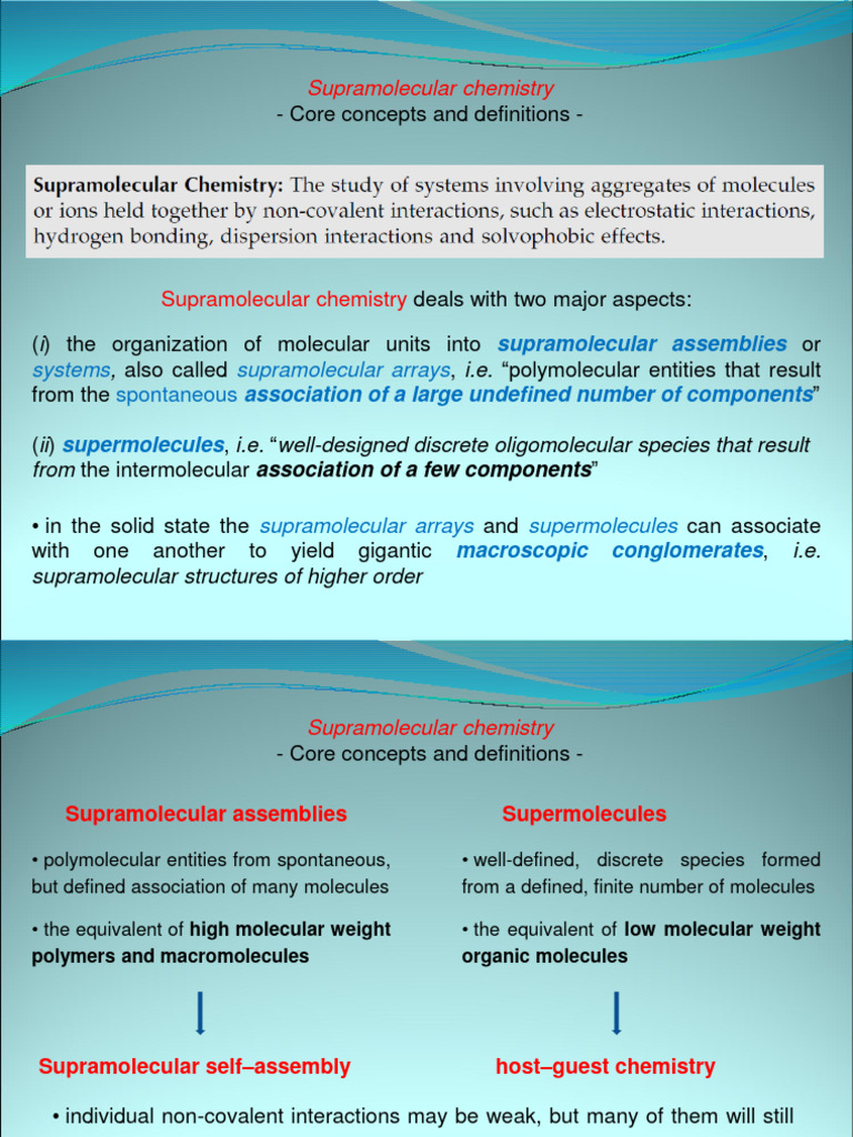 Curs 3 - Supramol | PDF | Supramolecular Chemistry | Coordination Complex
