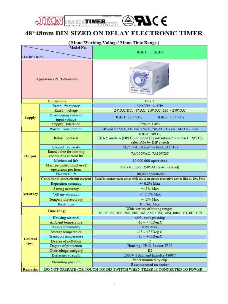Timer | PDF | Relay | Switch