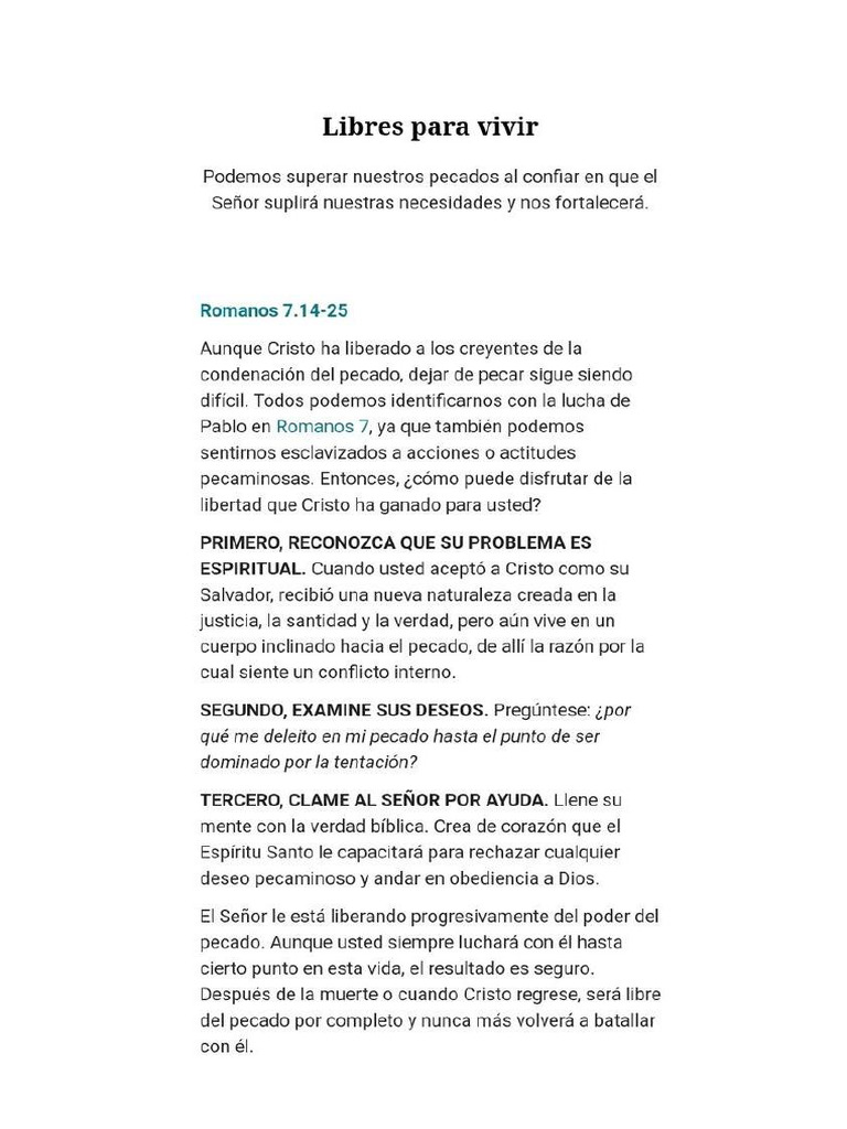 libres para vivir | PDF