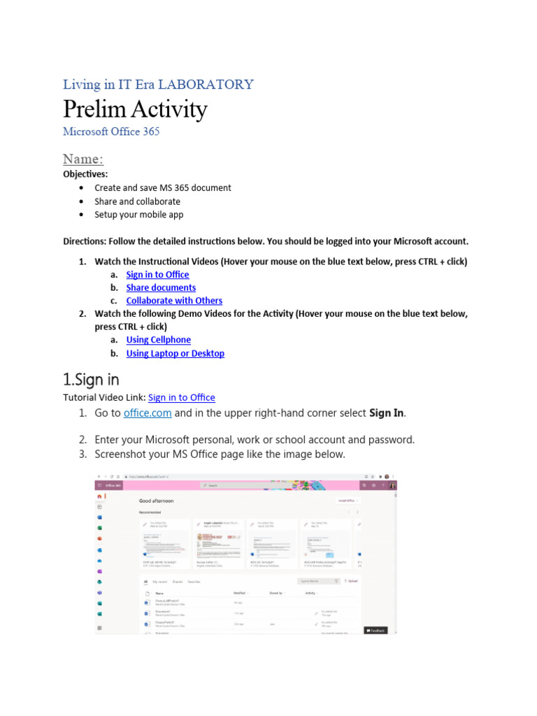 IT ERA - Laboratory Activity 4 | Download Free PDF | Microsoft Office ...