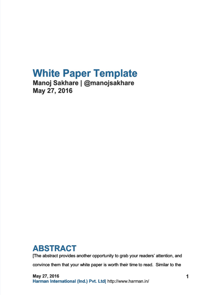 White Paper Template | PDF