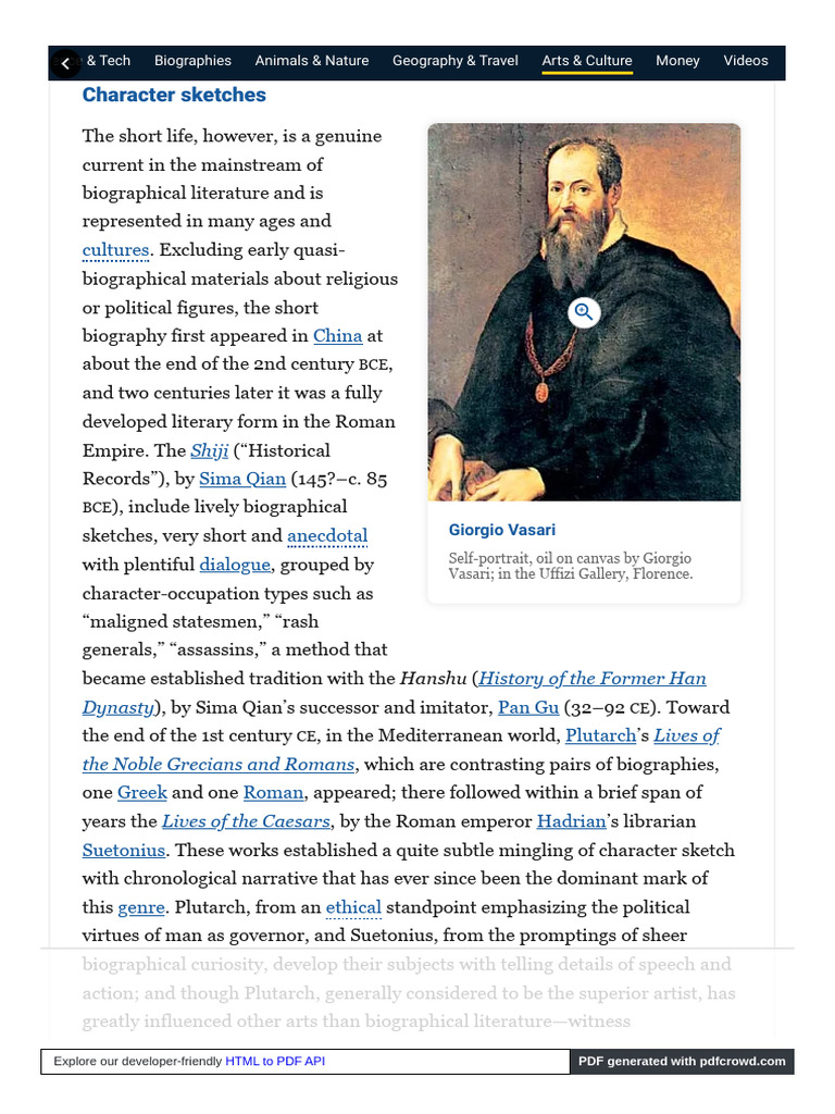 WWW Britannica Com Art Biography Narrative Genre Character S | PDF ...