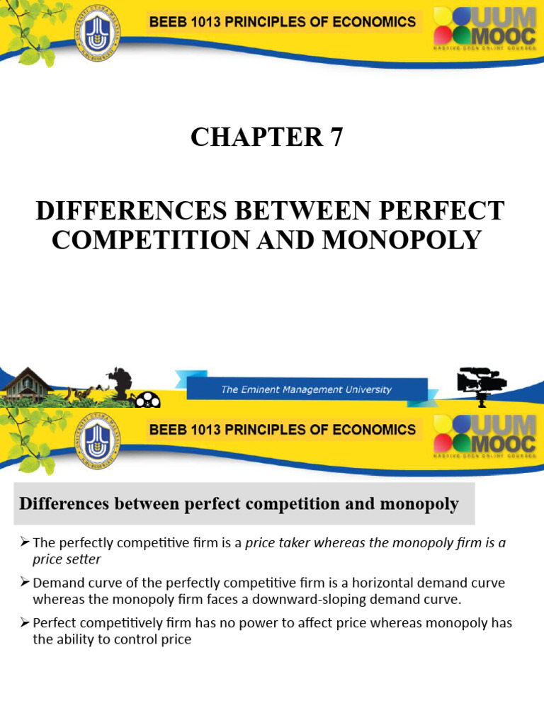 Differences Between Perfect Competition and Monopoly | PDF | Monopoly | Price Discrimination