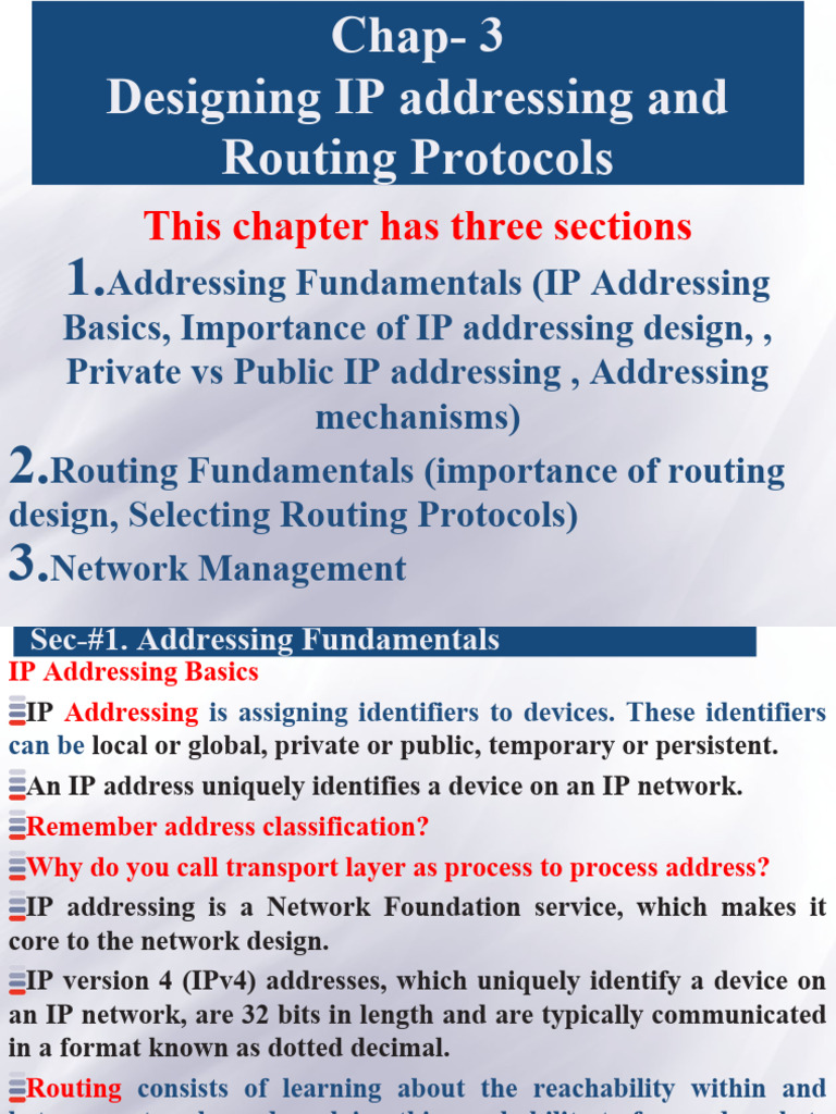 IP Addressing and Routing Design Guide | PDF | Ip Address | Computer ...
