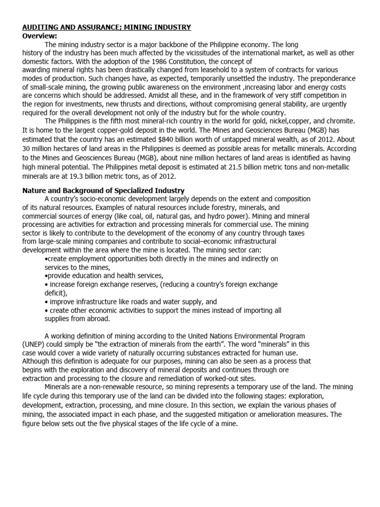 Audit of Mining Industry | PDF | Audit | Mining
