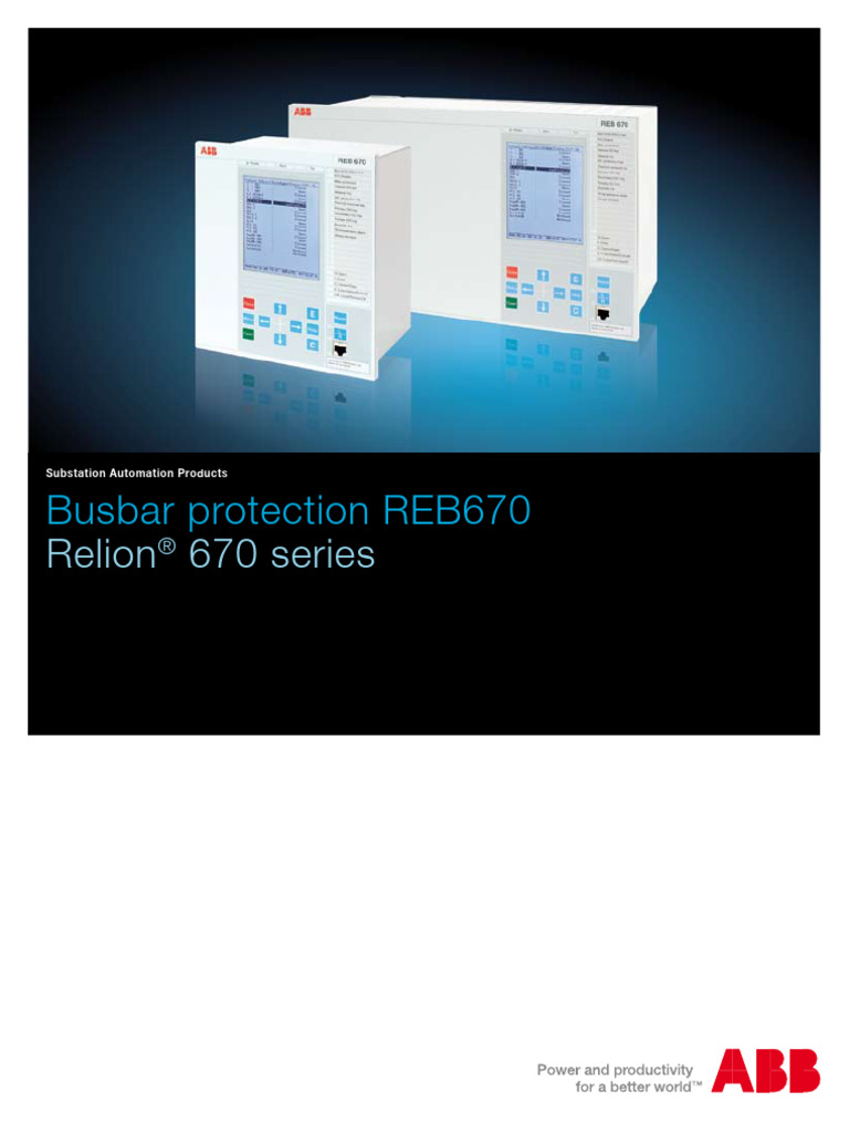 1MRK505206-SUS B en Busbar Protection REB670 ANSI | PDF | Electrical ...