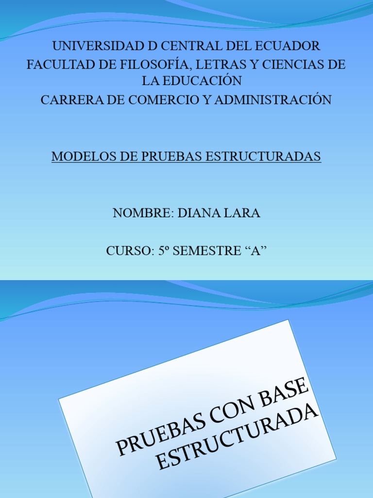 Modelos de Pruebas Estructuradas | PDF | Business | Estado financiero