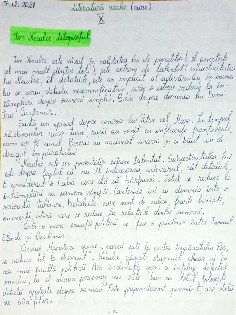 Curs 10 Literatura Veche | PDF