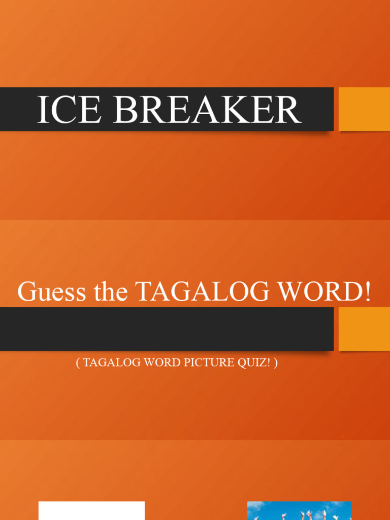 Tagalog Word Picture Quiz Game | PDF