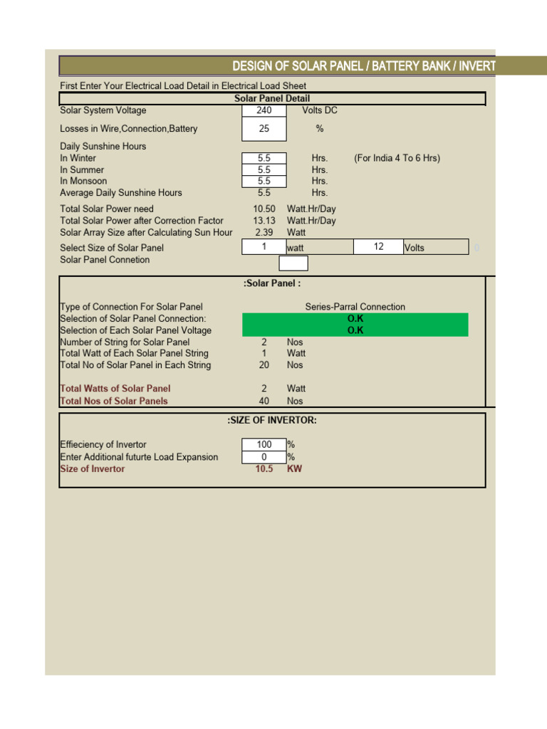 Solar Panel Design | PDF | Solar Panel | Power Inverter