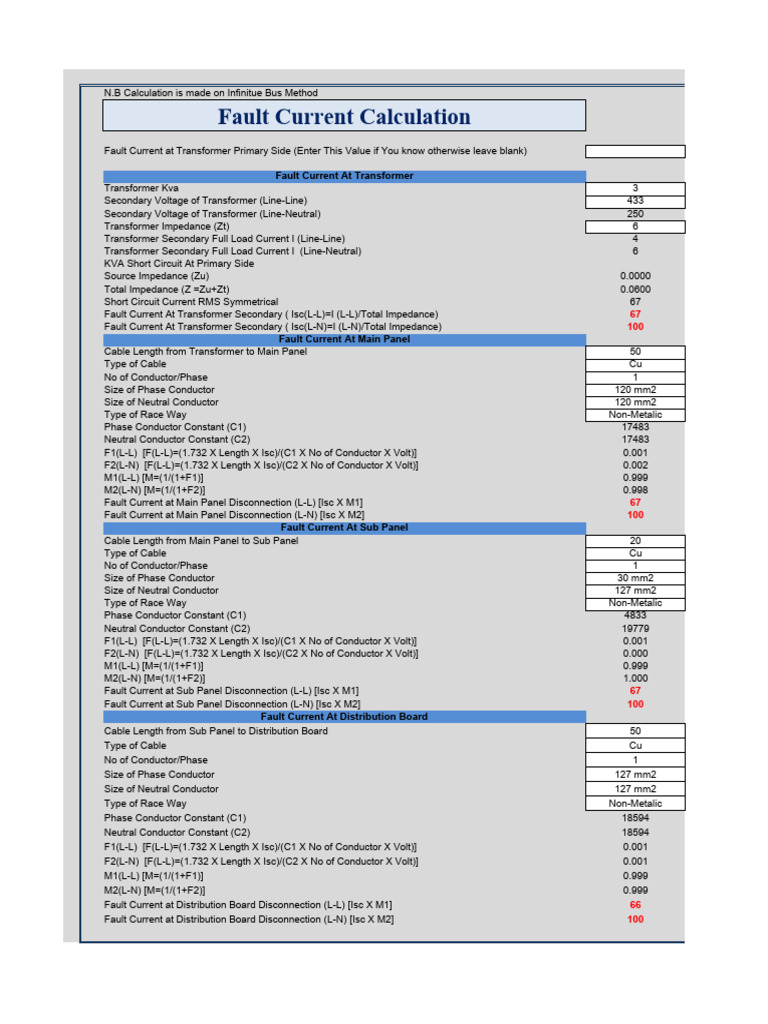 Short Circuit Current Calculation Guide | PDF | Transformer | Building ...