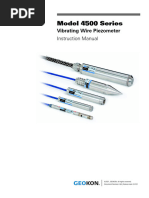 Geokon - 4500 - Piezometer | PDF | Temperature | Vacuum