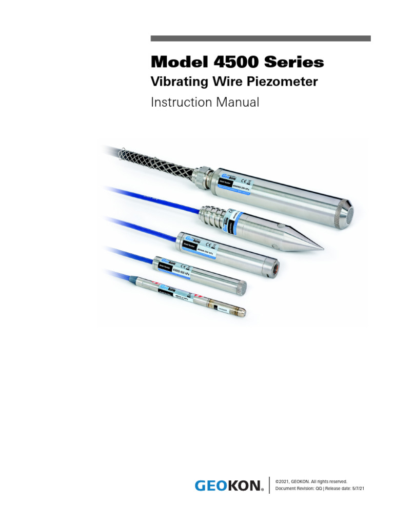 4500 Piezometer | PDF | Pressure Measurement