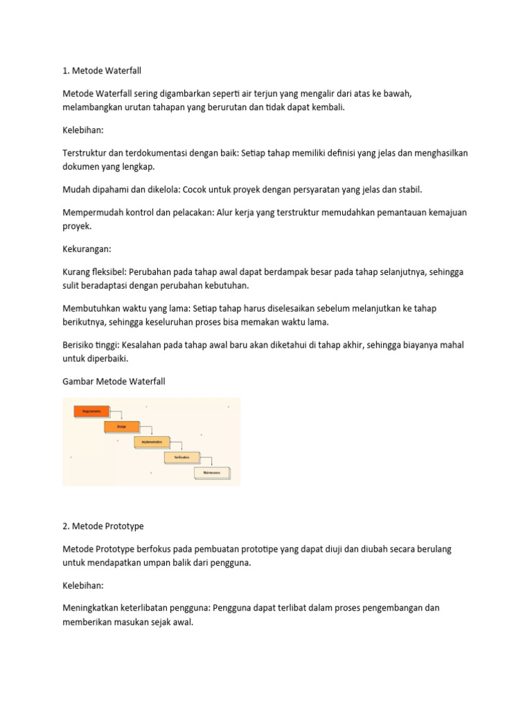Metode Pengembangan Perangkat Lunak | PDF | Bisnis | Komputer