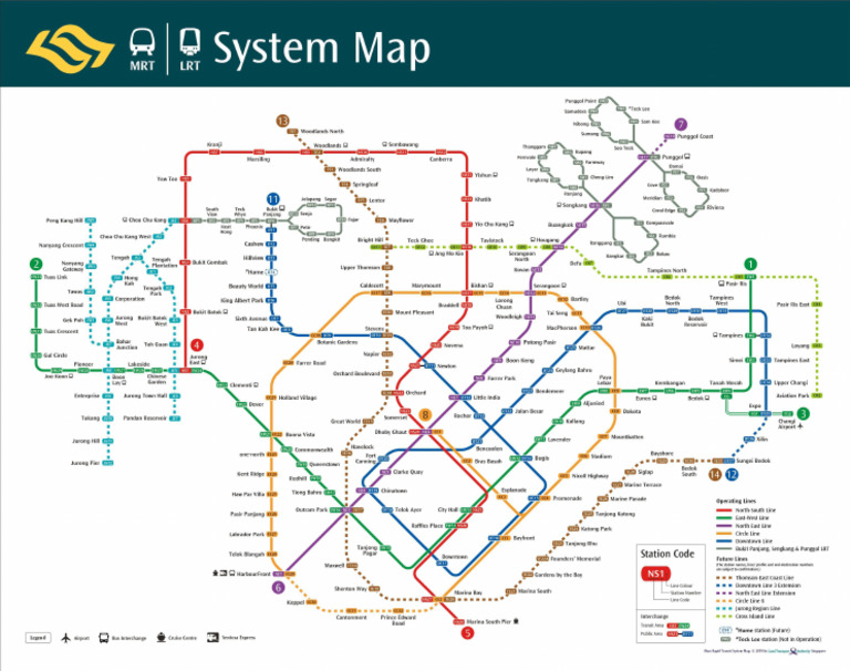 Singapore Subway Map PDF | PDF
