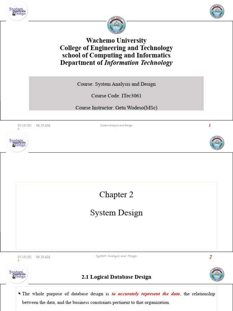 Sad Ch-2a | PDF | Databases | Database Design