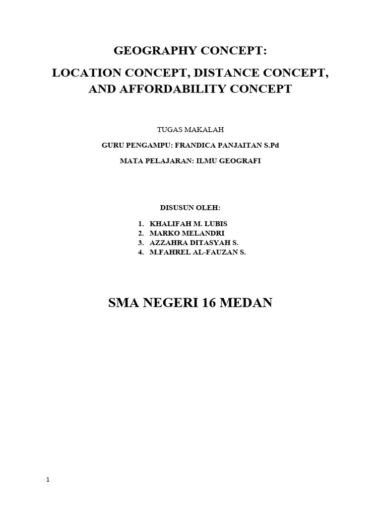 Geography Concept | PDF