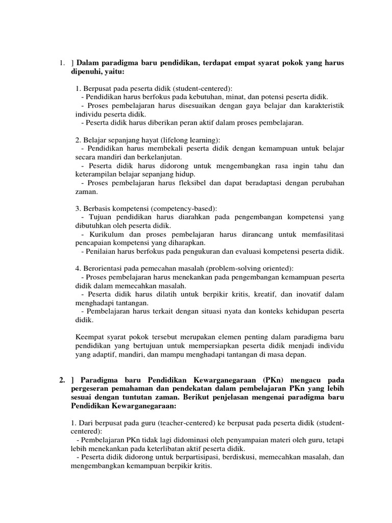 Tugas 1 MATERI DAN PEMBELAJARAN PKN | PDF