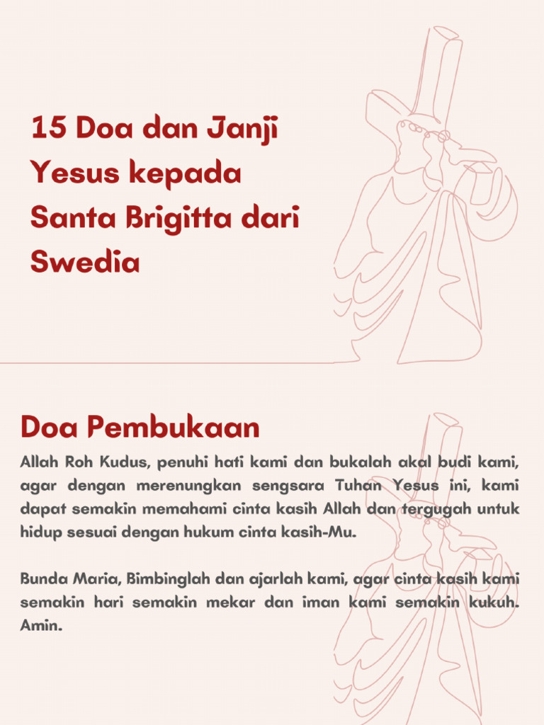 15 Doa dan Janji Yesus kepada Santa Brigitta dari Swedia | PDF