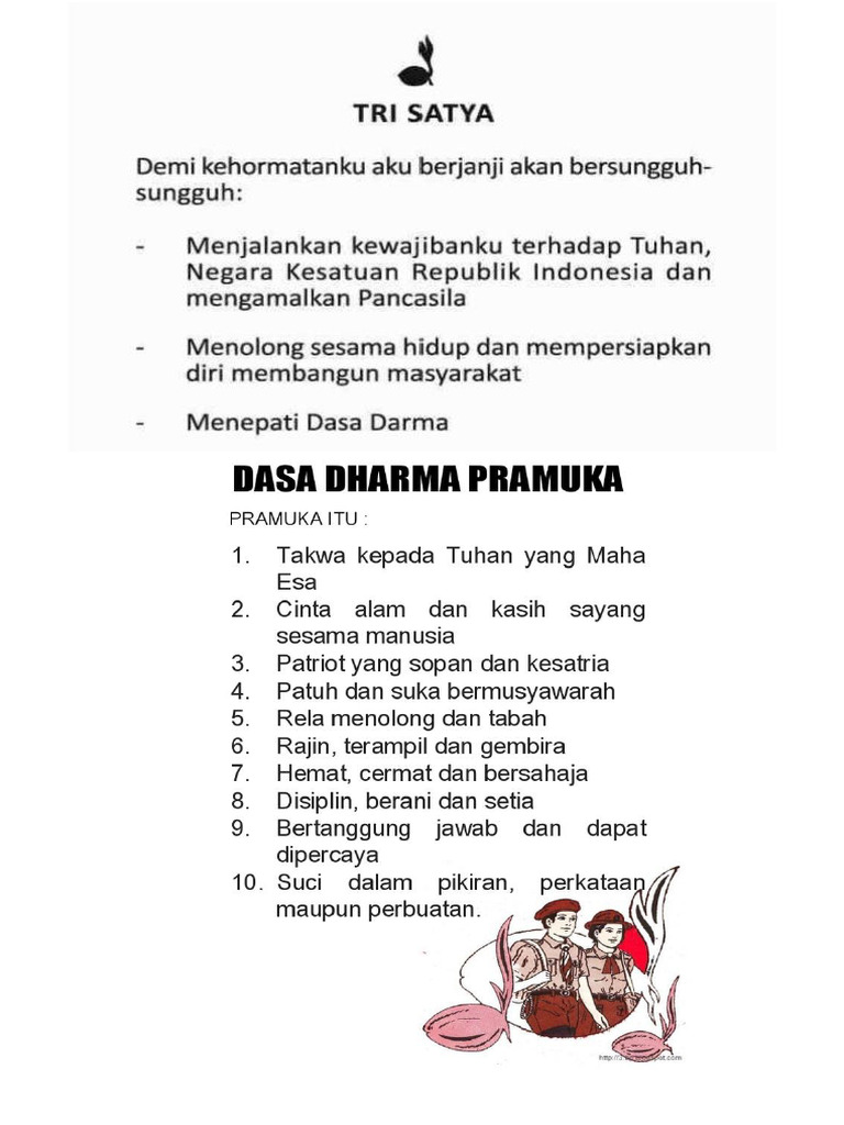 Tri Satya Dasa Darma Pramuka | PDF