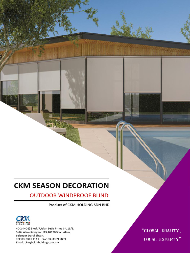 CKM Outdoor Windproof Blinds | PDF