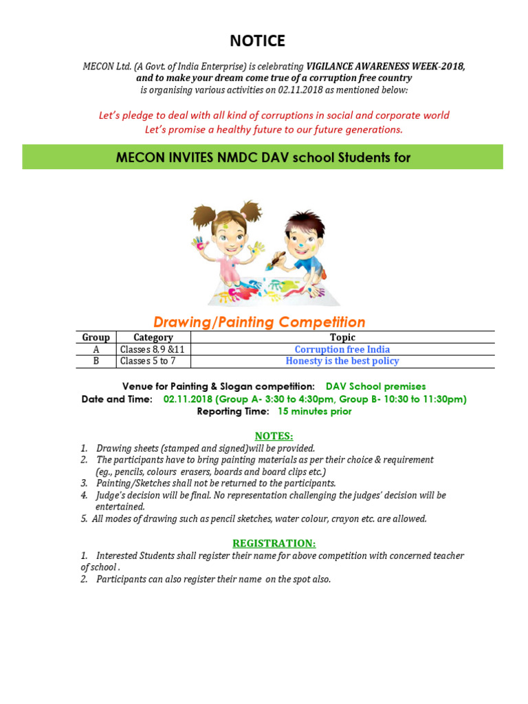 Painting DAV Notice | PDF