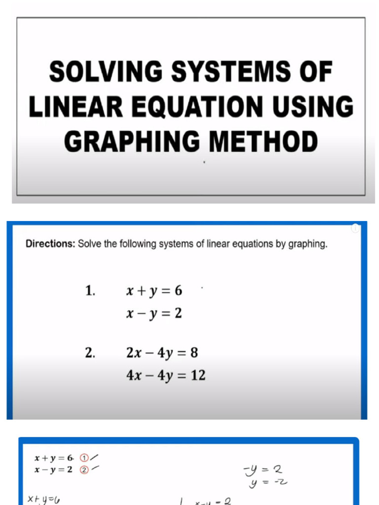 Solving and Graphing Linear Equation | PDF