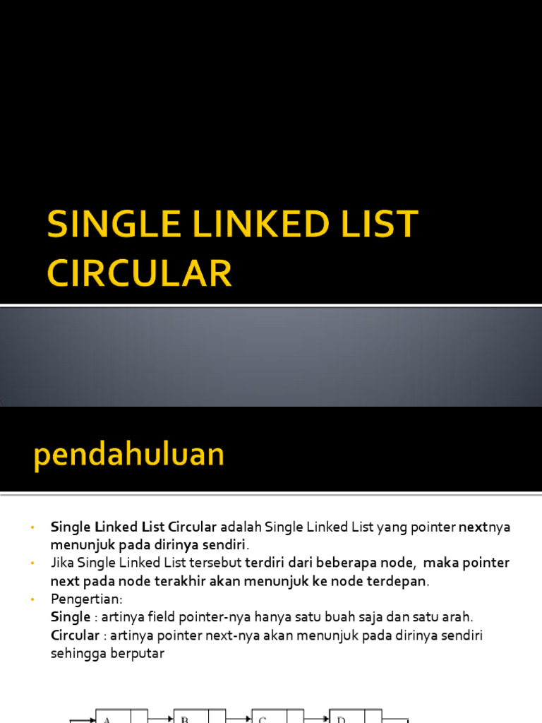 Pertemuan 11 Single Linked List Circular | PDF