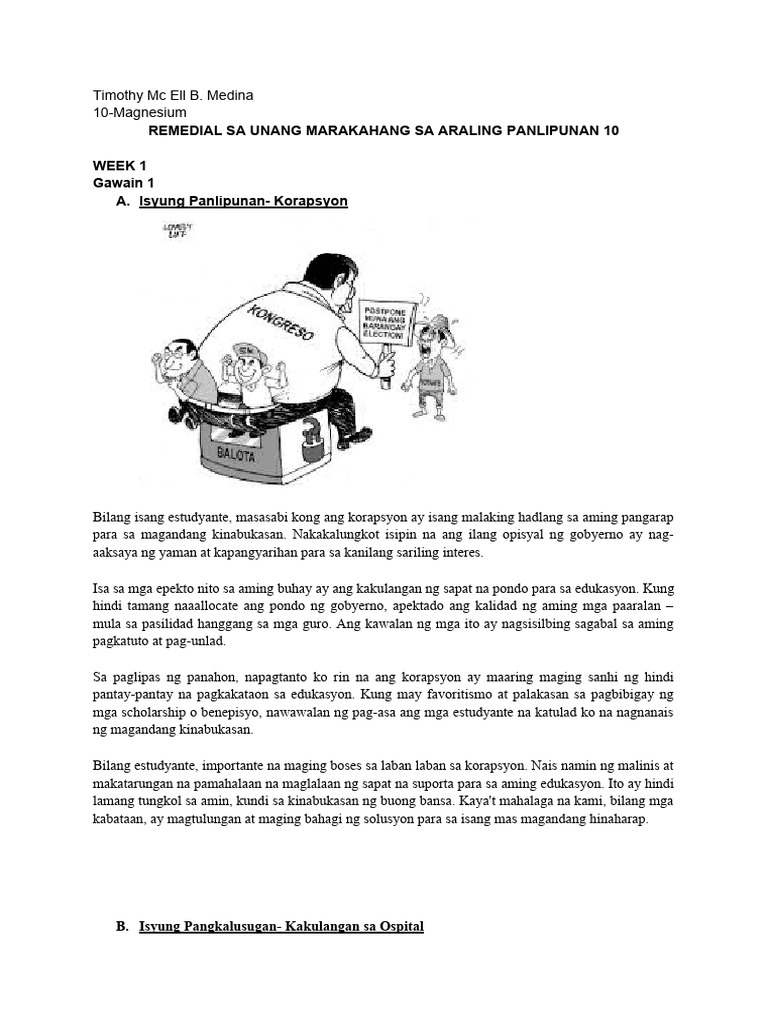 Timothy Medina Ap Remedial | PDF