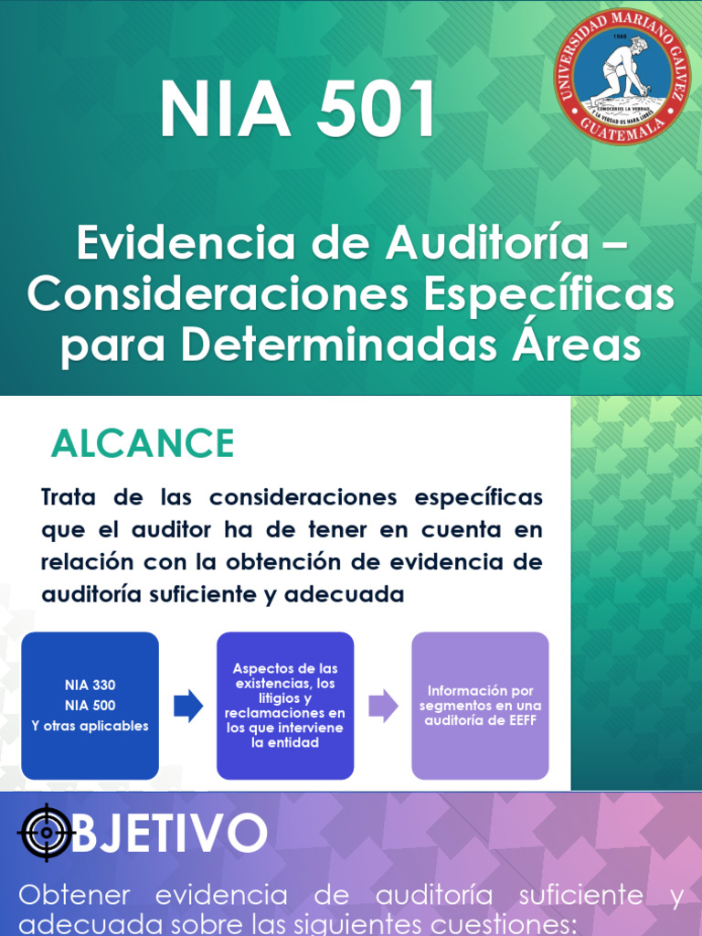 S10.1 NIA 501 Evidencia de Auditoría - Consideraciones Específicas para ...
