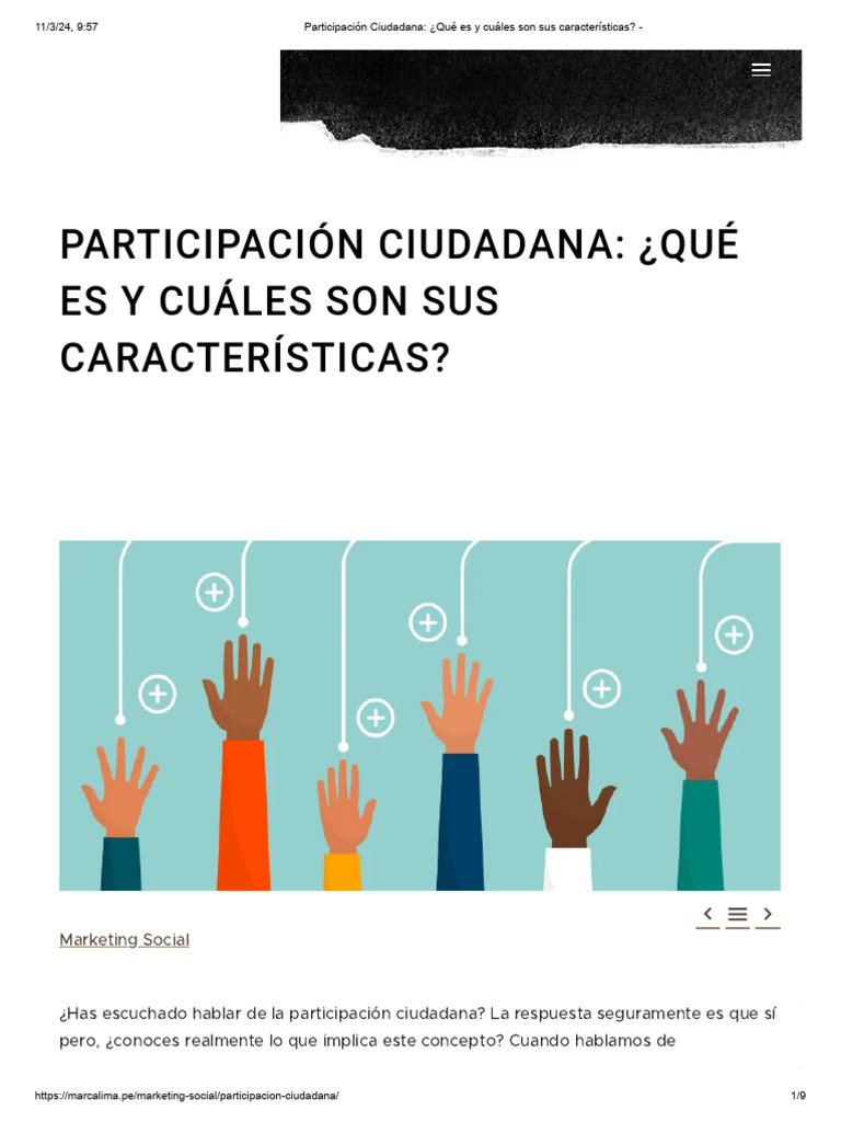 Participación Ciudadana - ¿Qué Es y Cuáles Son Sus Características ...