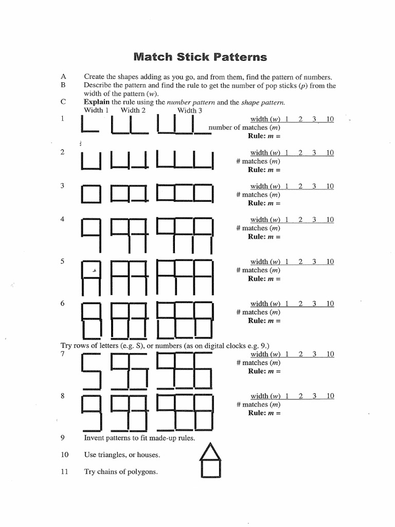 Matchstick Patterns | PDF